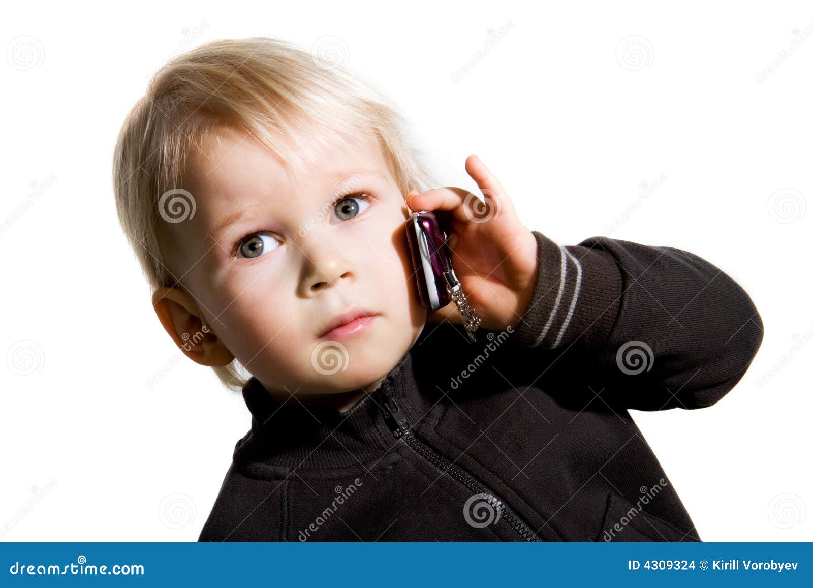 Kid on phone stock photo. Image of communication, child - 4309324