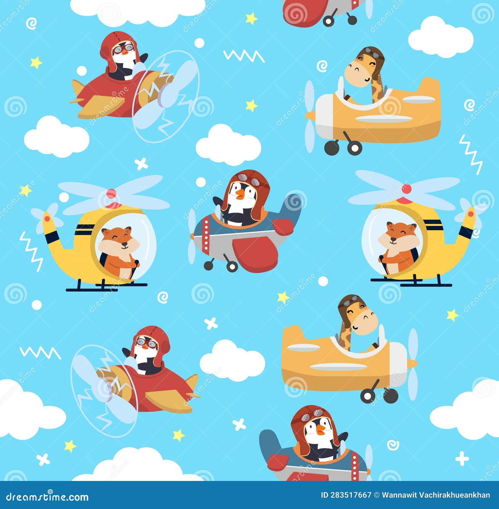 Pilot Seamless Background Design Royalty-Free Stock Photo ...