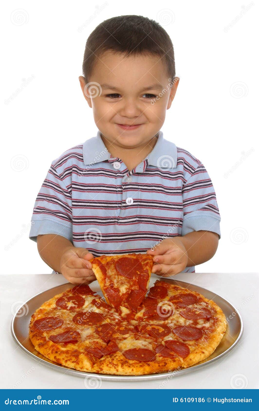Kid and pizza stock photo. Image of hispanic, circle, food - 6109186