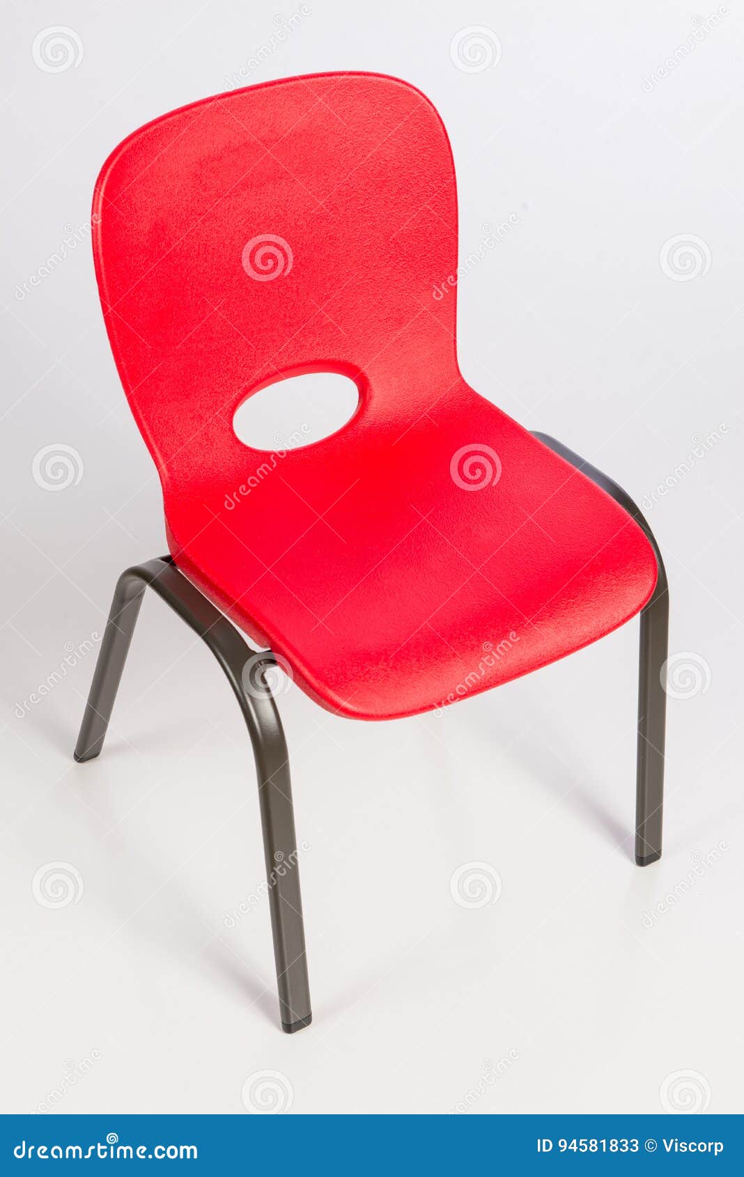 Red Kid Plastic Chair stock image. Image of preschool - 94581833