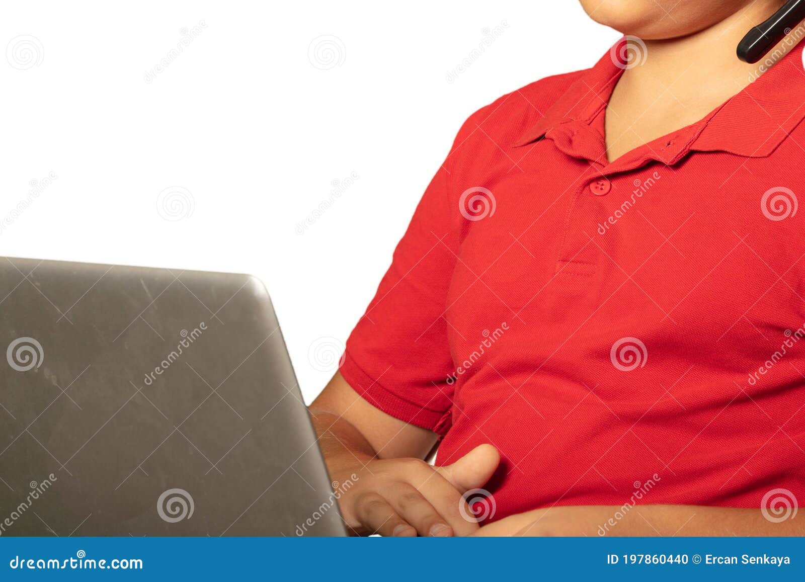 Kid Play Computer Games and Talking with Friends Stock Photo - Image of ...