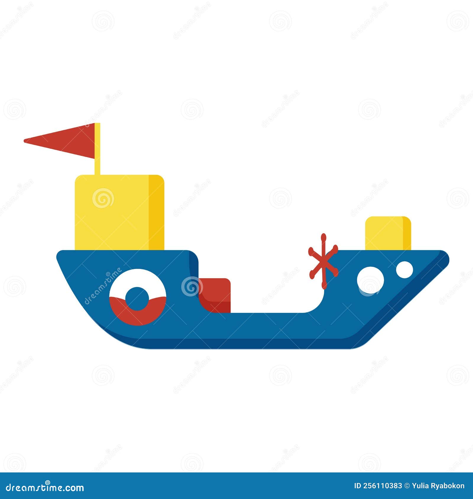 Kid Play Ship Icon Cartoon Vector. Ground Equipment Stock Vector ...