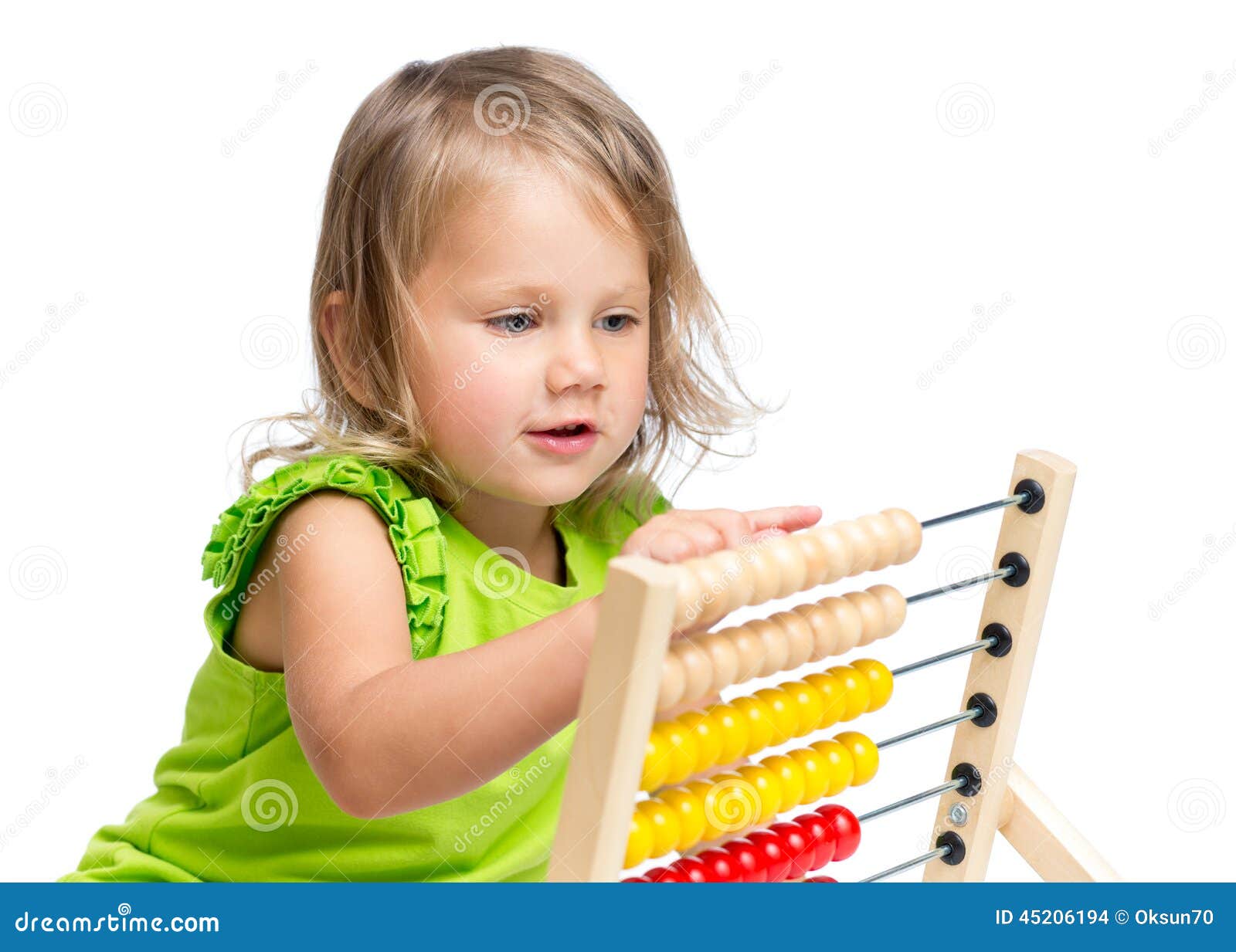 Kid playing with abacus stock photo. Image of human, look - 45206194