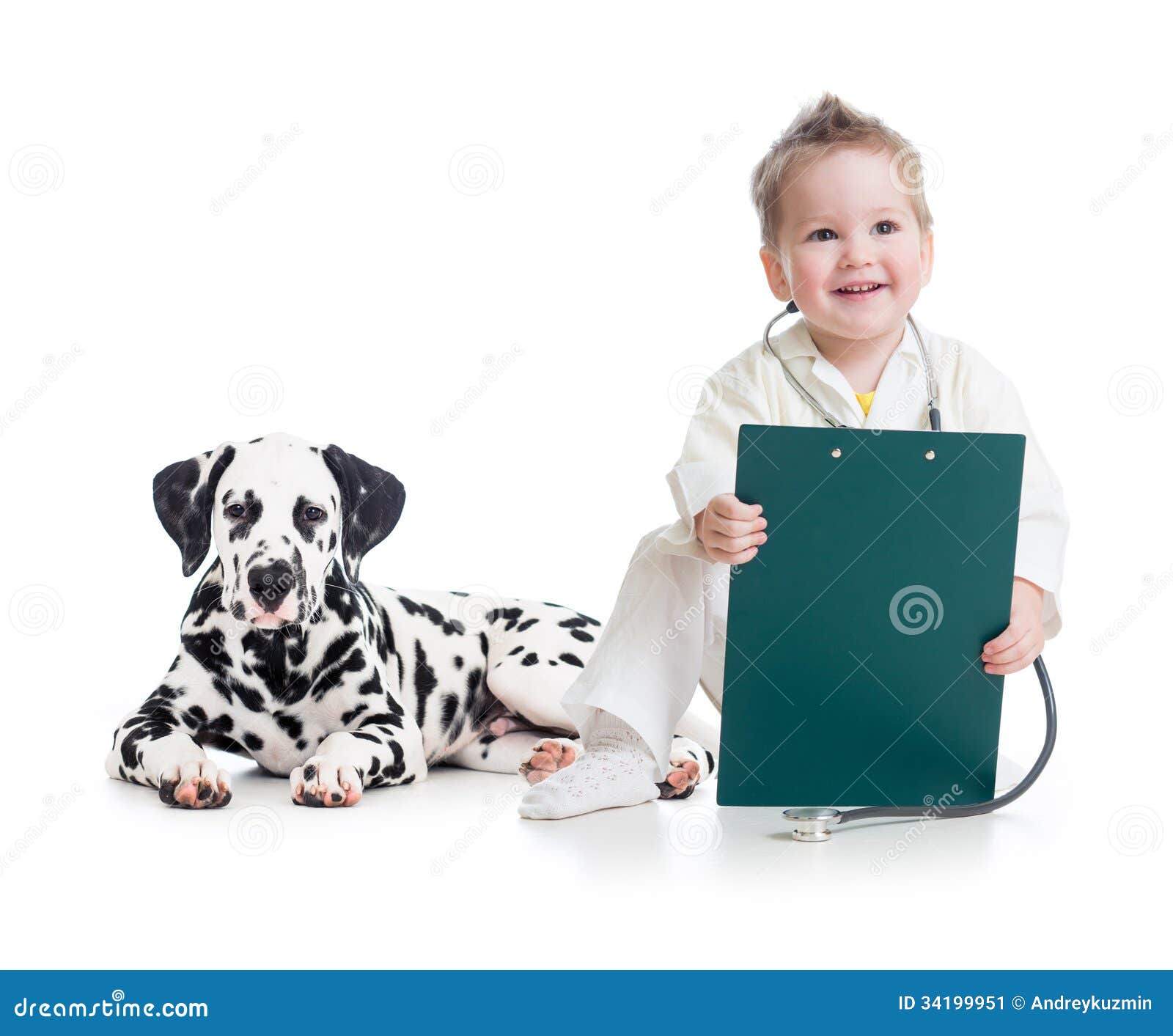 Kid Playing Doctor with Dog Stock Image - Image of funny, wellbeing ...