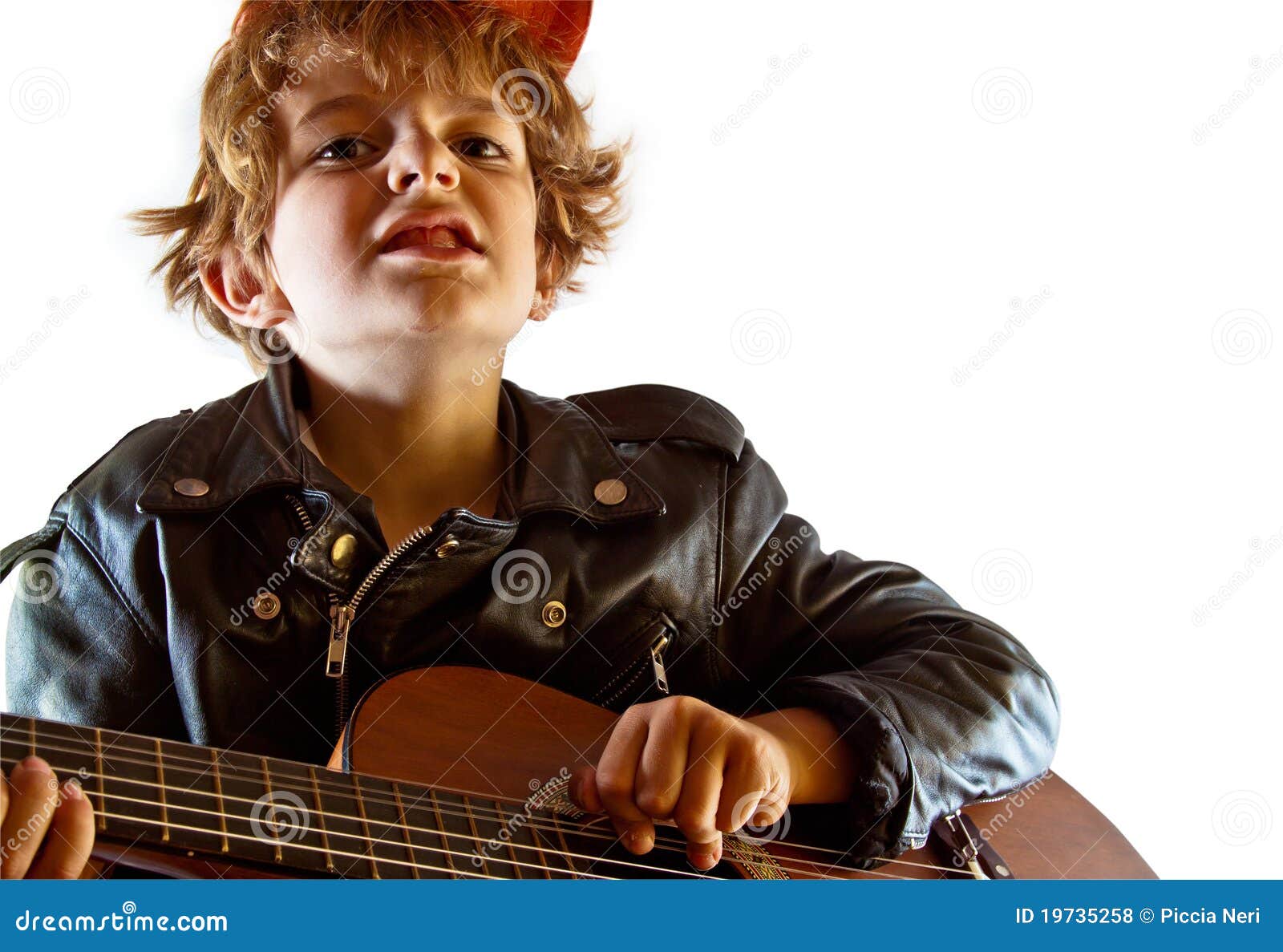 Kid playing guitar stock photo. Image of lead, cute, musician - 19735258