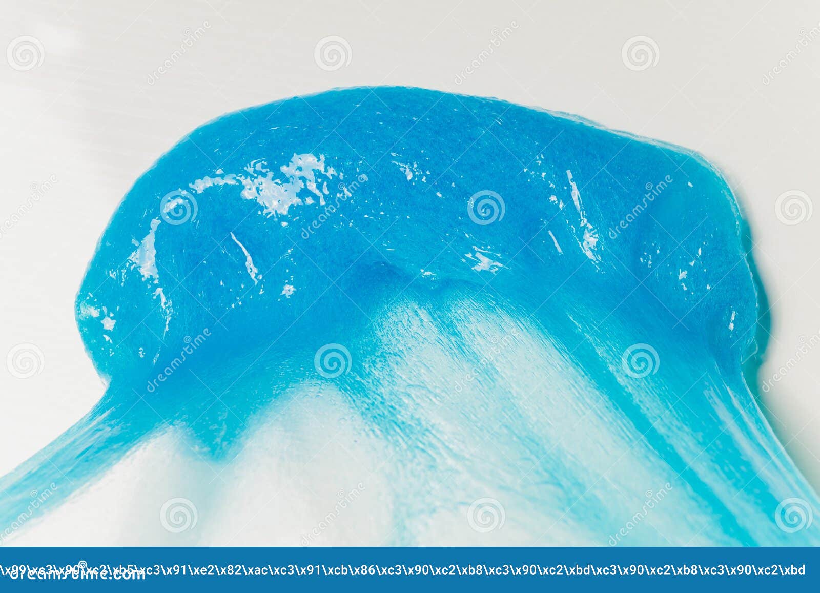 Kid Playing Hand Made Toy Called Slime Alien Drool Shell Mussel. Stock ...