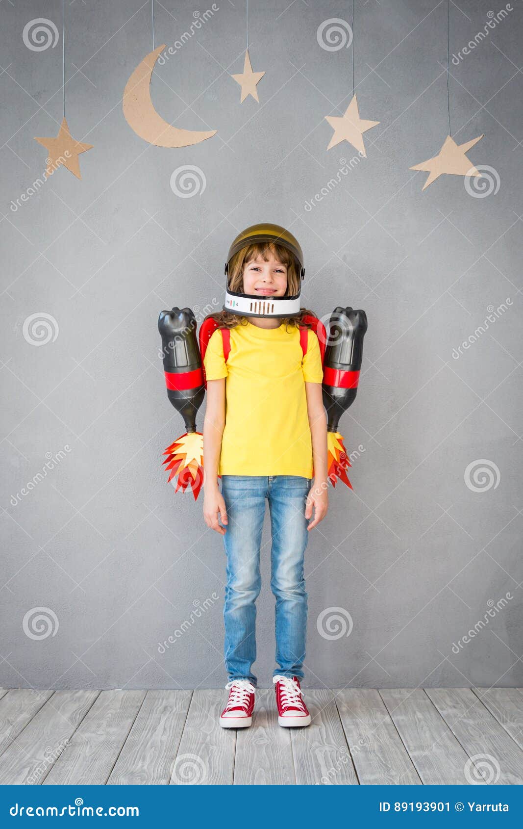 Kid Playing with Jet Pack at Home Stock Image - Image of pilot, home ...