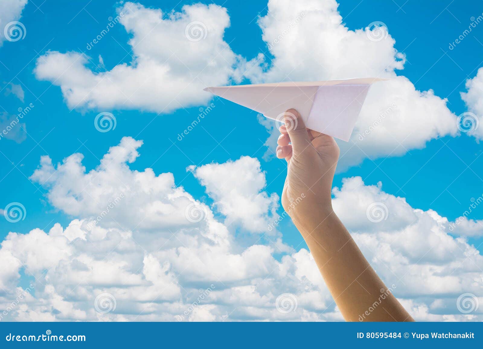 Kid playing paper airplane stock photo. Image of freedom - 80595484