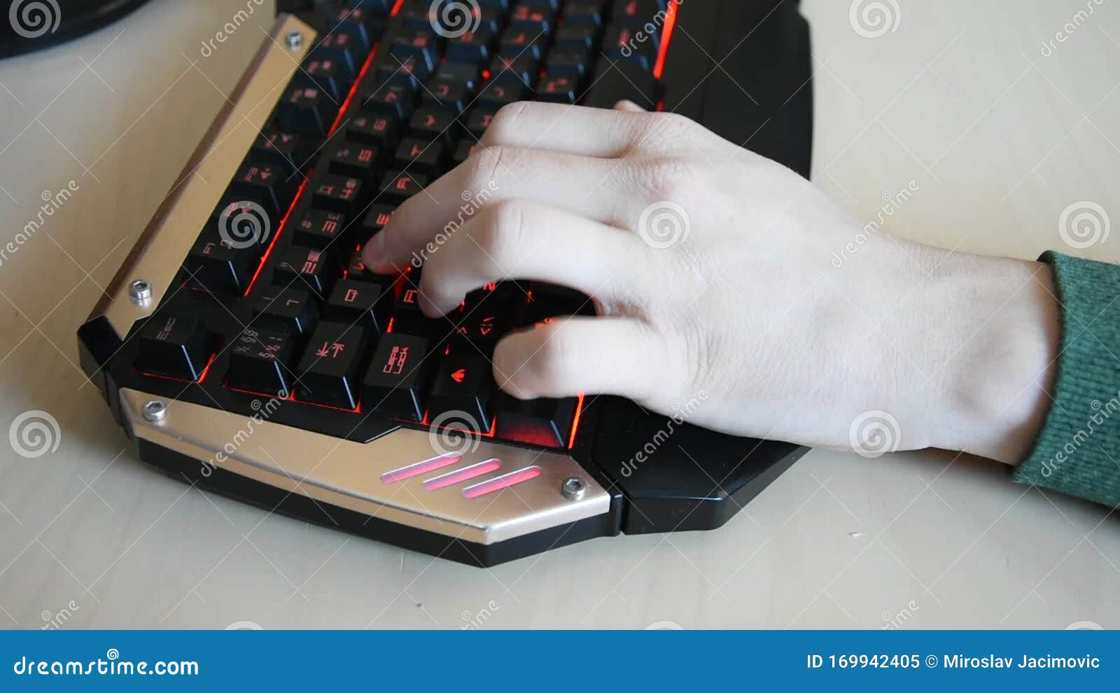 Kid Playing PC Games Using the Keyboard Stock Video - Video of digital ...