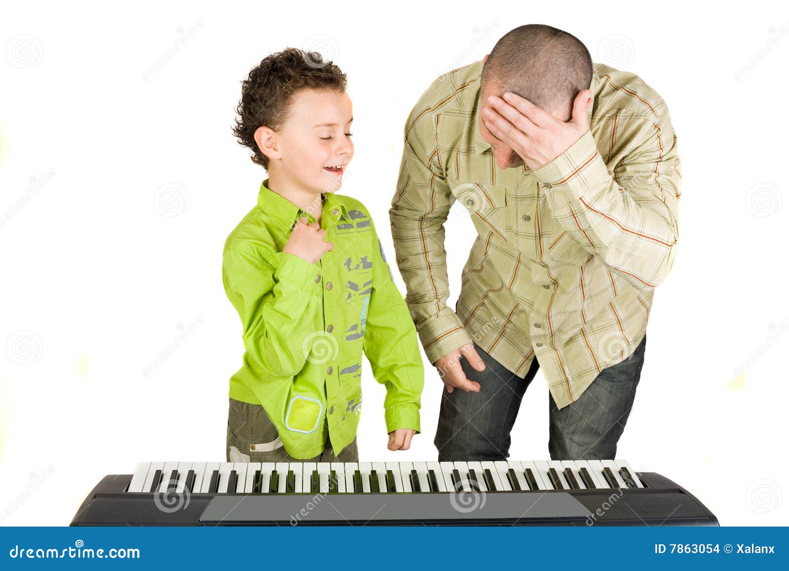 Kid playing piano badly stock photo. Image of keys, learn - 7863054