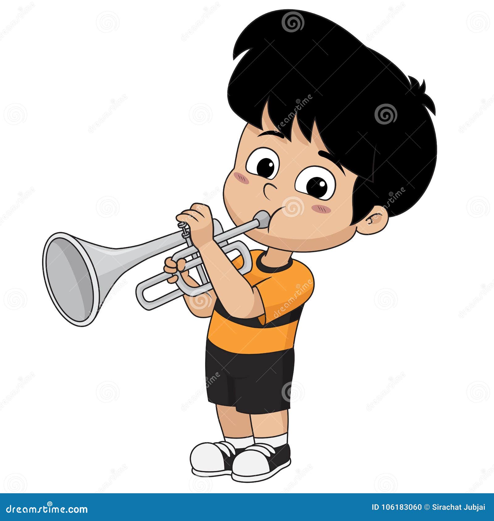 Playing Trumpet Clipart