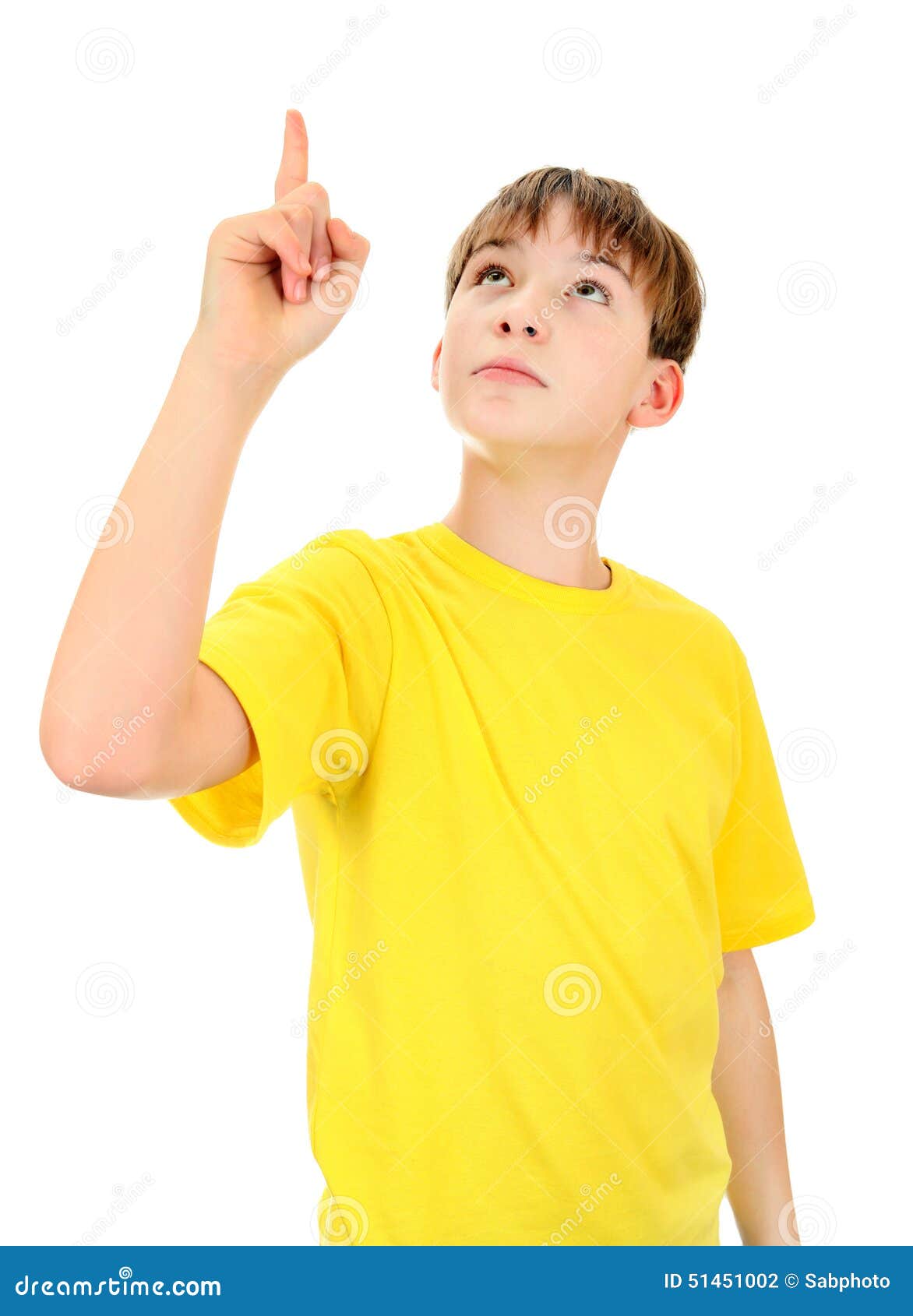 Kid Pointing Up stock photo. Image of childhood, concept - 51451002
