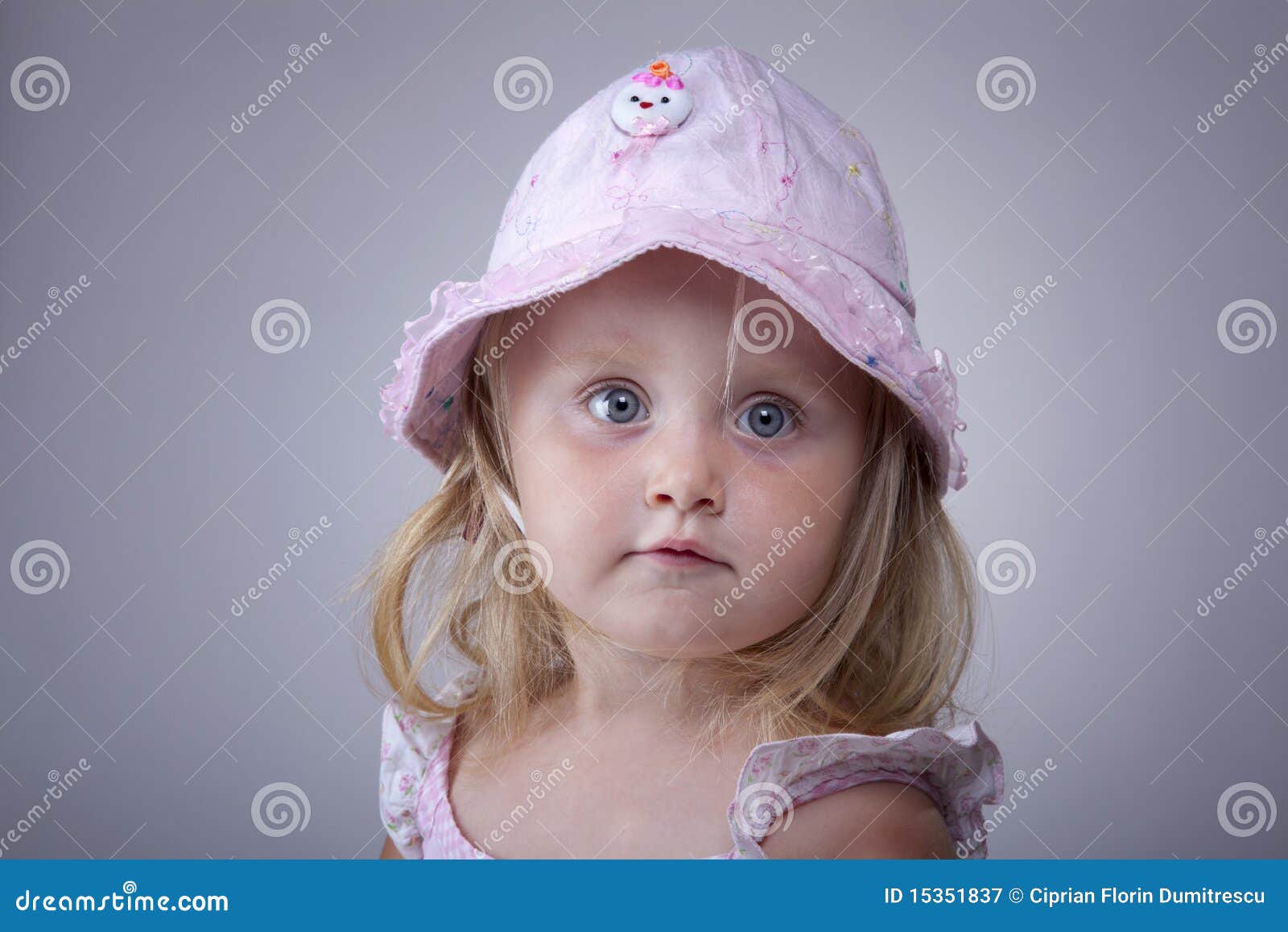 Kid portrait with hat stock image. Image of baby, children - 15351837