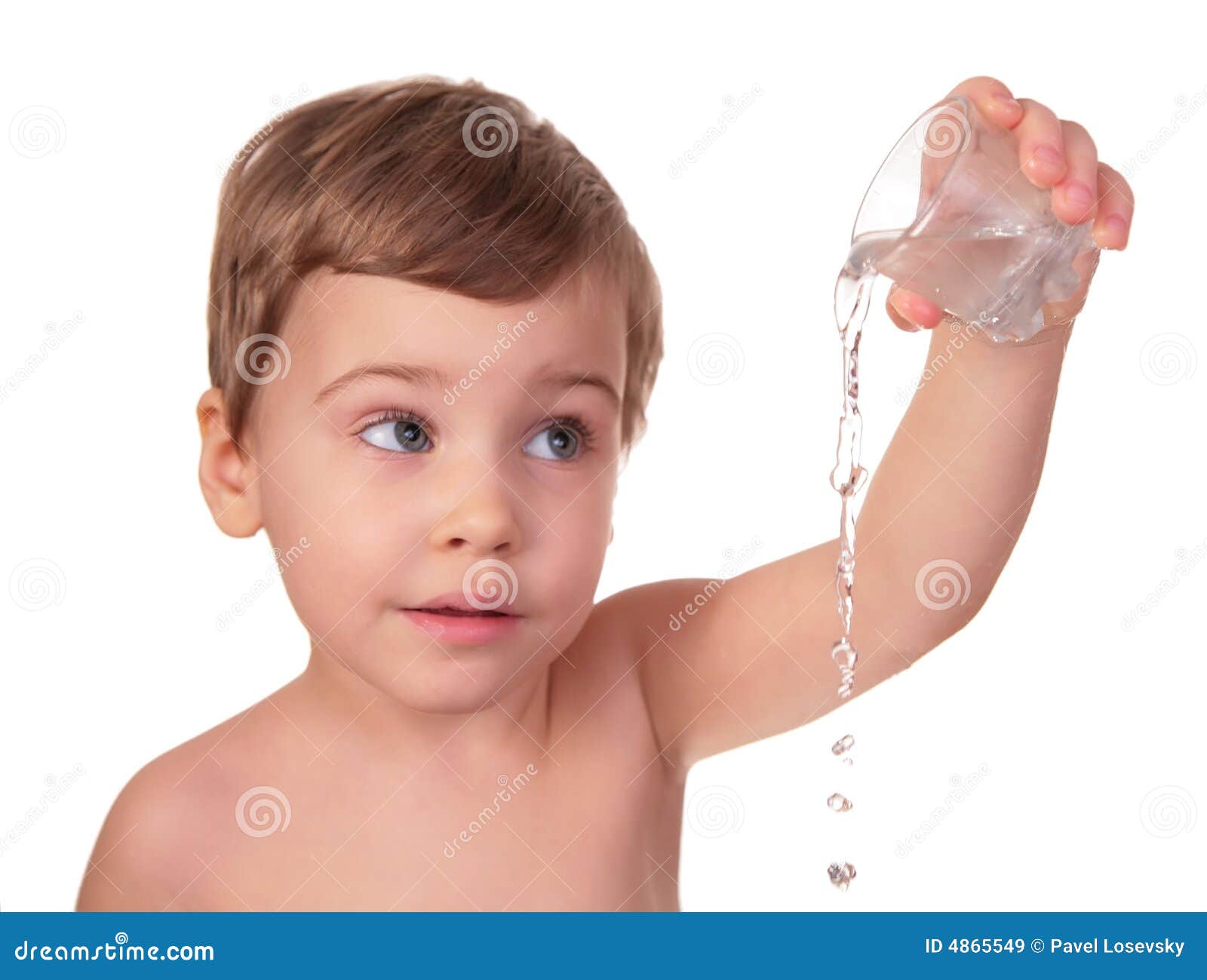 Kid Pours Out Water from Glass Stock Image - Image of hygiene, body ...