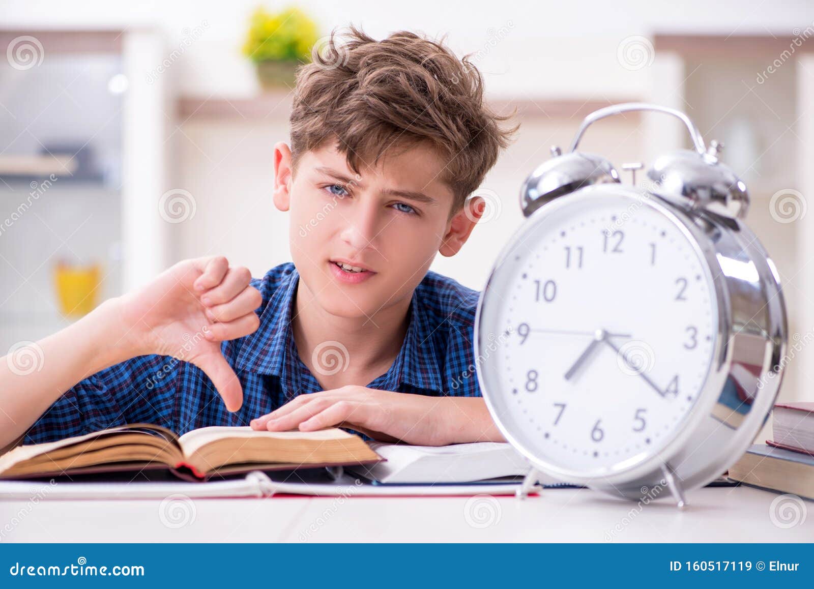 Kid Preparing for School at Home Stock Image - Image of lesson ...