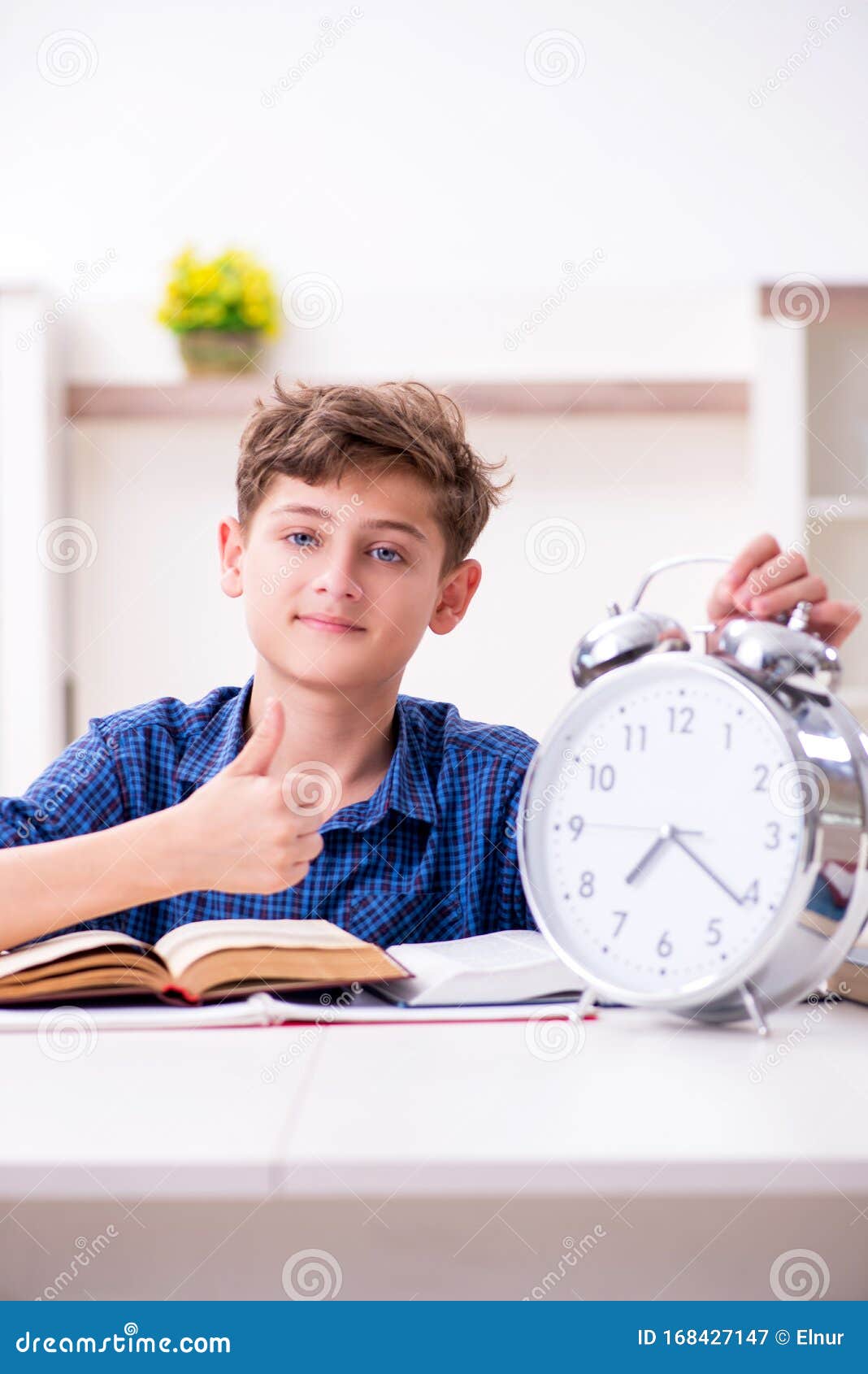 Kid Preparing for School at Home Stock Image - Image of reminder ...