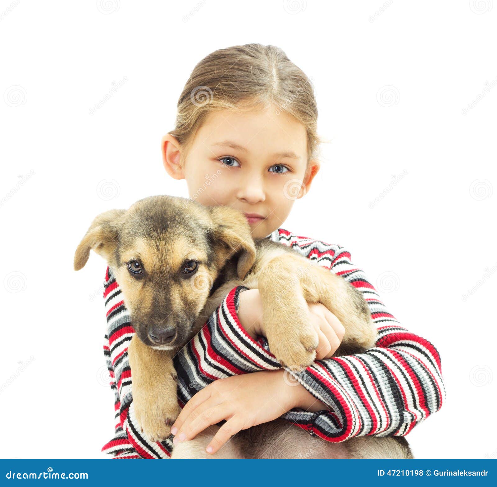 Kid and puppy stock photo. Image of holding, loving, childhood - 47210198
