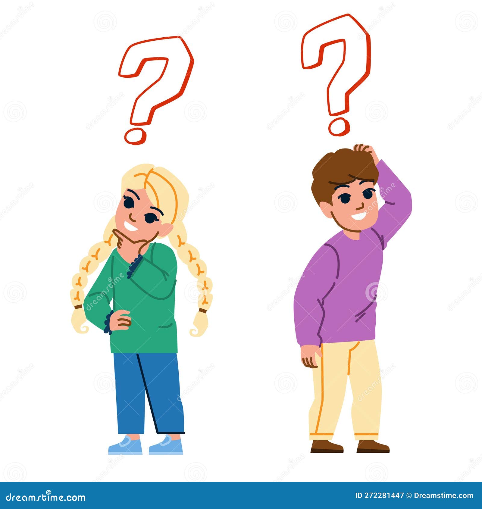 Kid question vector stock vector. Illustration of development - 272281447