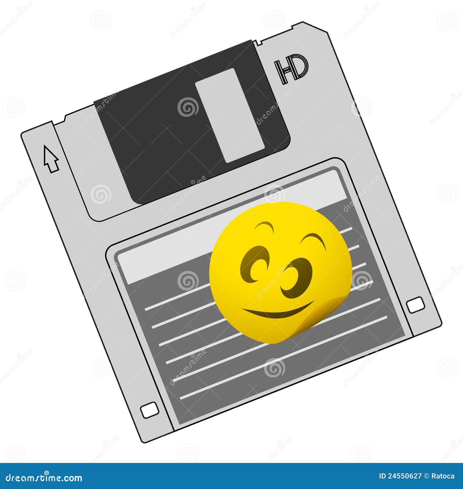 Kid retro disk stock vector. Illustration of happy, disk - 24550627