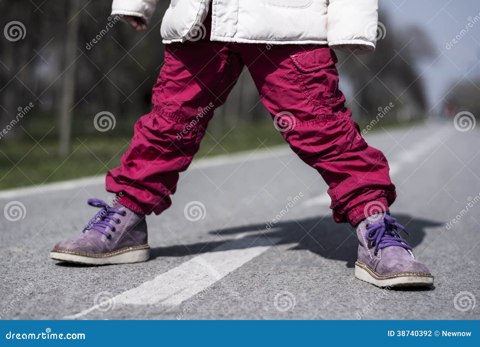 Kid on the road stock photo. Image of dangerous, traffic - 38740392