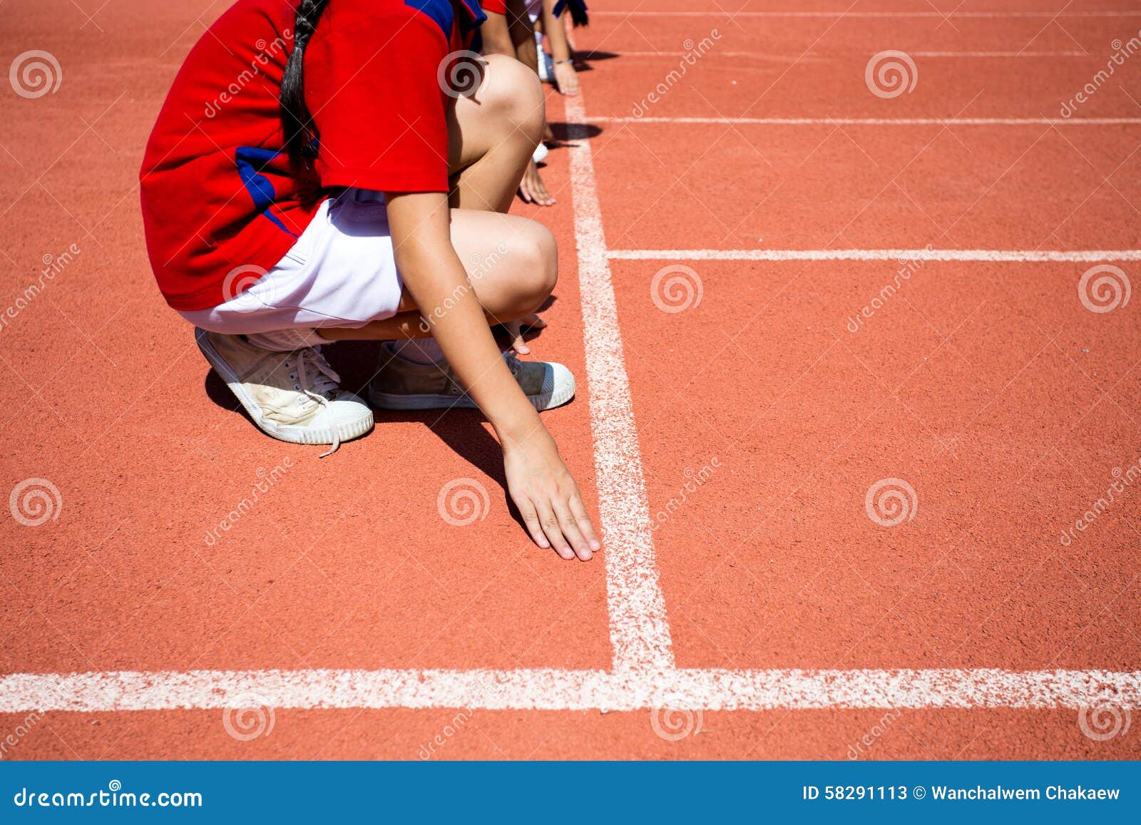 Kid Runing on Track in the Stadium Stock Image - Image of concept ...