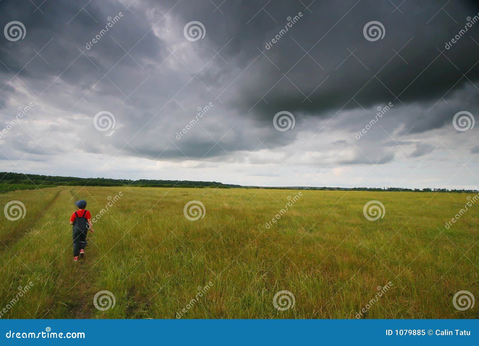 Kid running away stock image. Image of weather, storm - 1079885