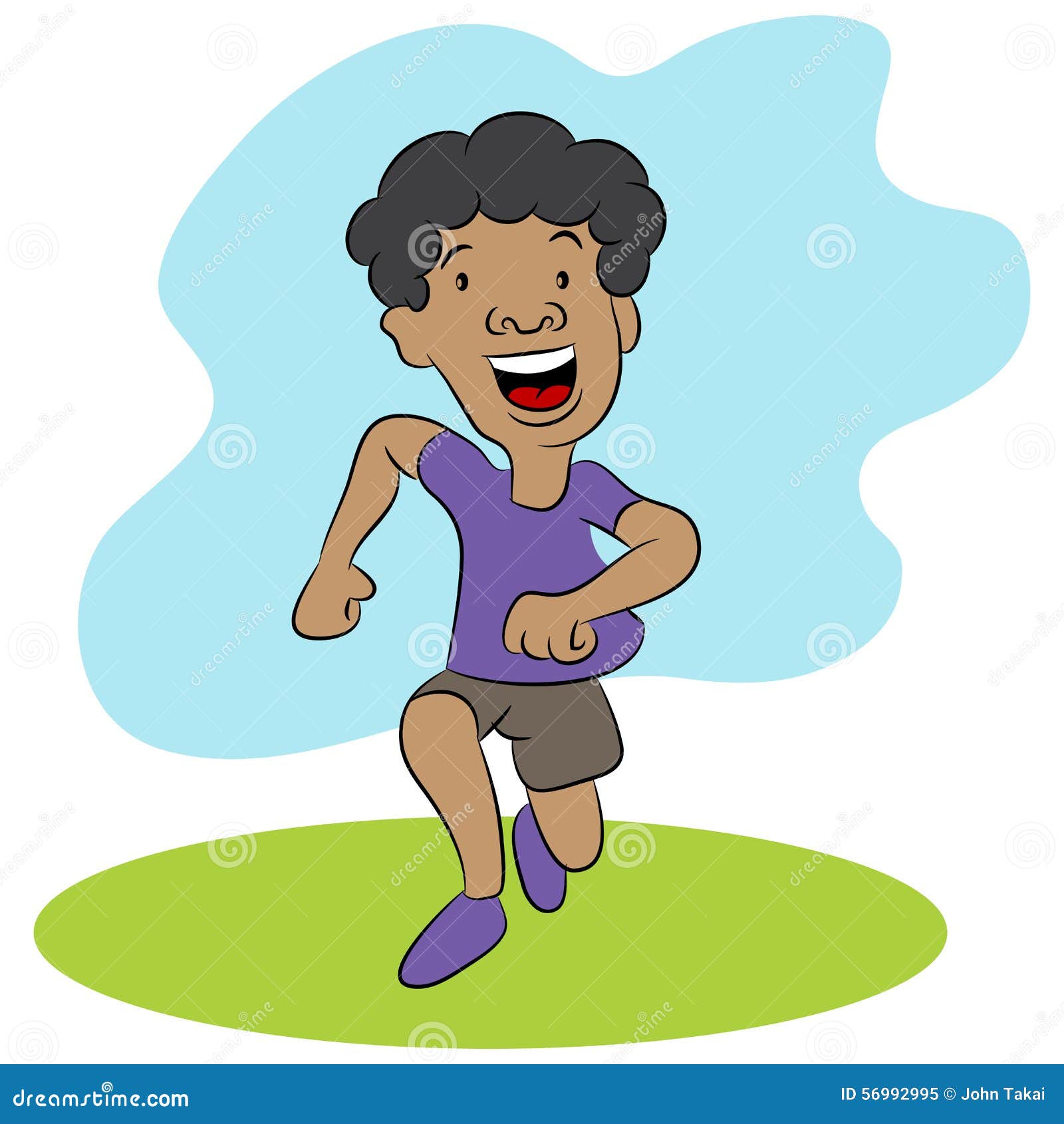 Kid Running Cartoon Character Stock Vector - Image: 56992995