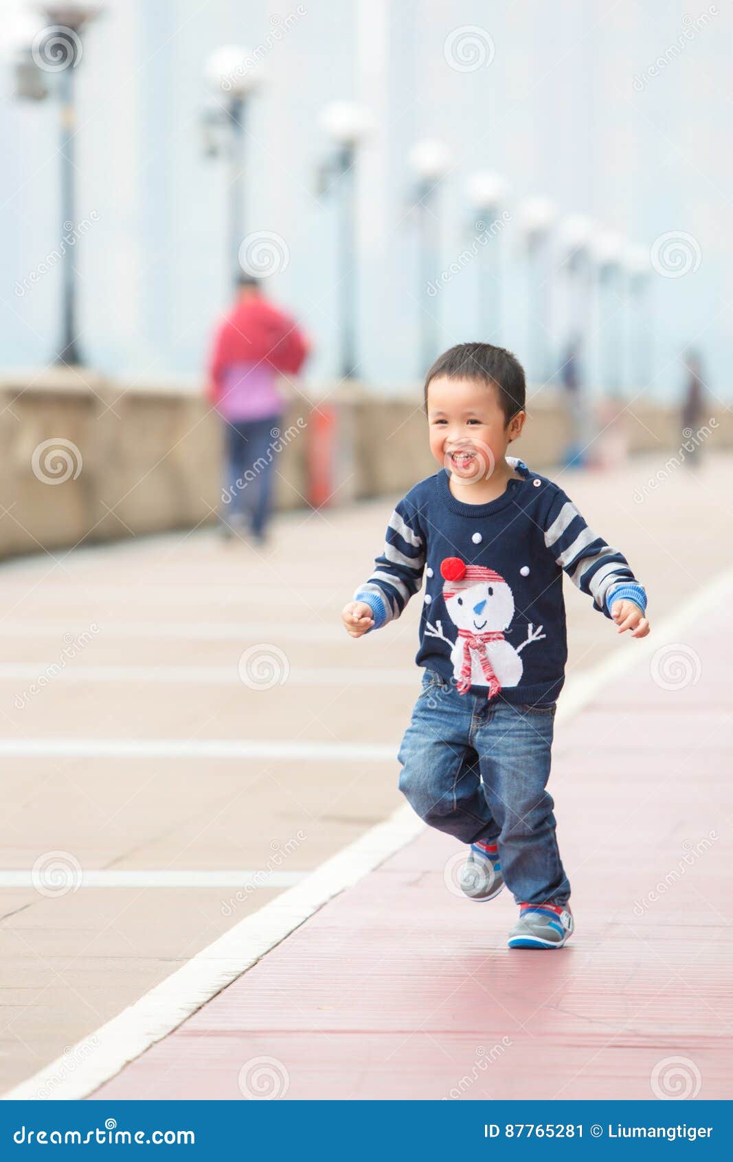 Kid Running with Smile on His Face. Stock Image - Image of vivid, smile ...