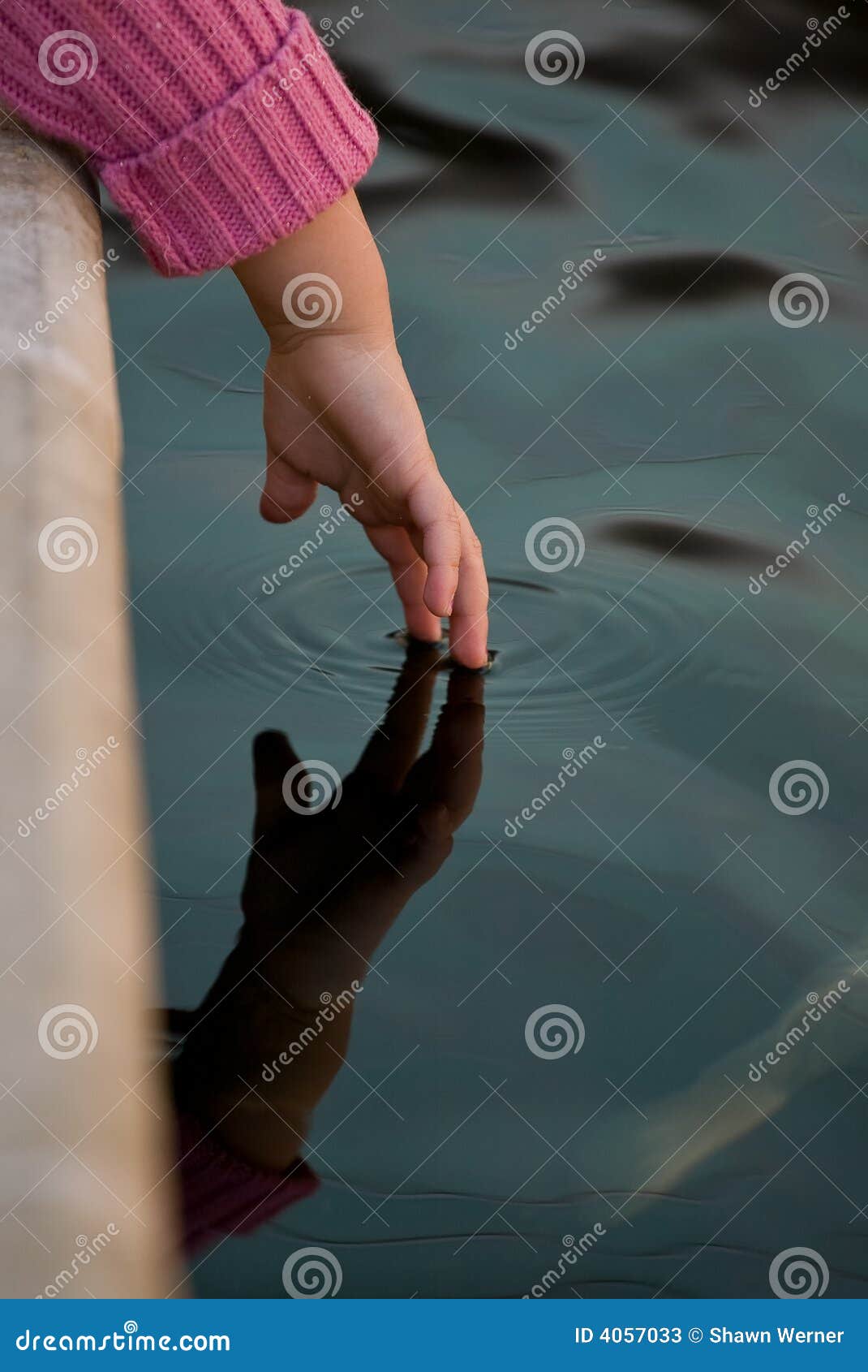 Kid S Hand Reaching into Pond Stock Image - Image of reach, edge: 4057033