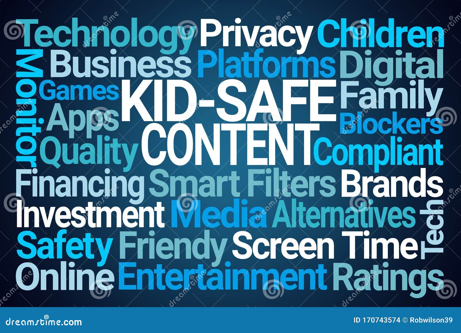 Kid Safe Content Word Cloud Stock Illustration - Illustration of ...
