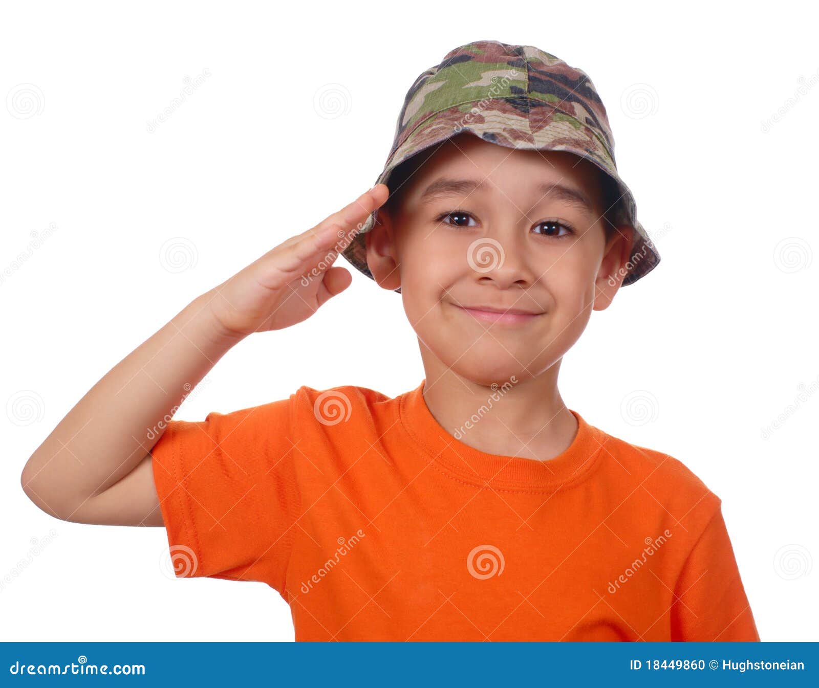 Kid saluting stock photo. Image of male, child, salute - 18449860