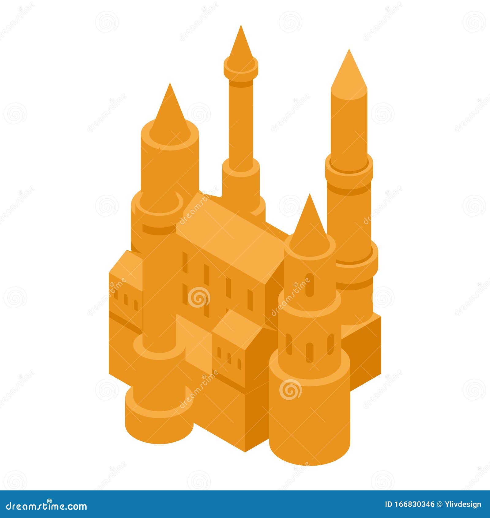 Kid Sand Castle Icon, Isometric Style Stock Vector - Illustration of ...