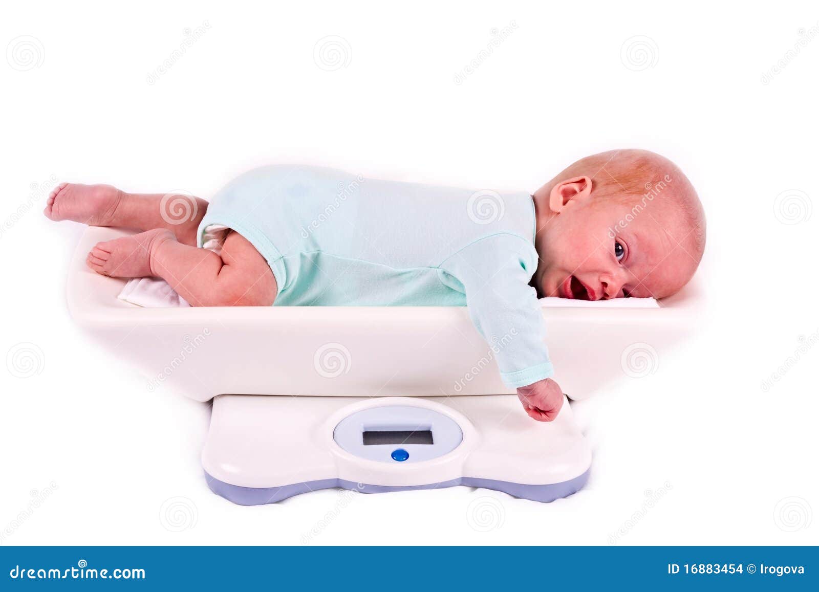 The kid on scales stock photo. Image of innocence, child - 16883454