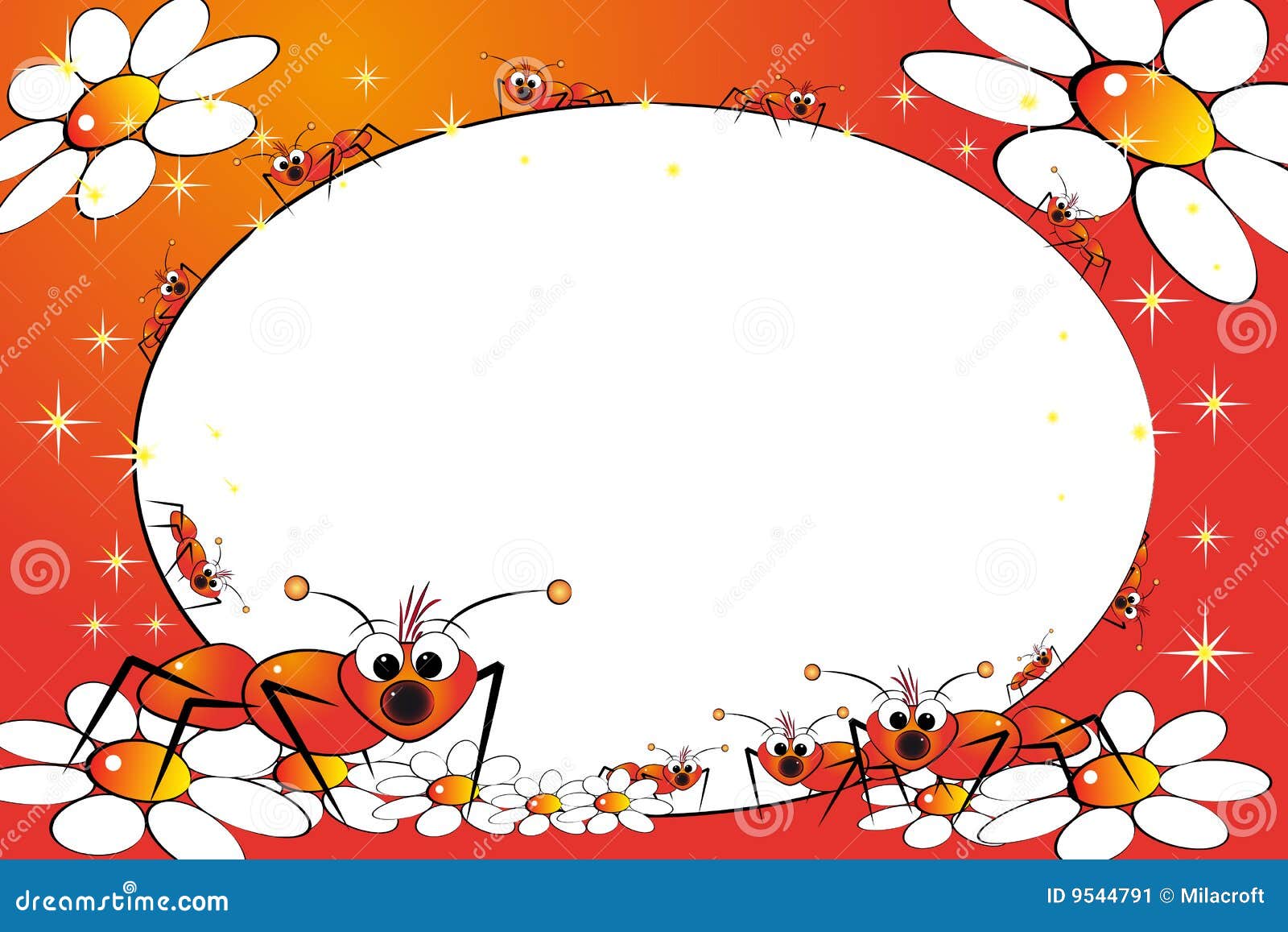 Kid Scrapbook with Blank Frame Message Stock Vector - Illustration of ...