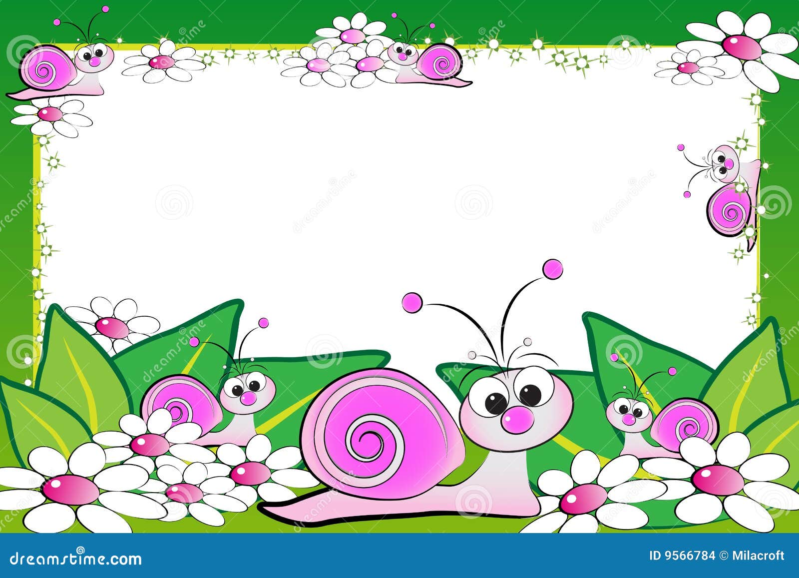 Kid Scrapbook with Blank Frame Message Stock Vector - Illustration of ...