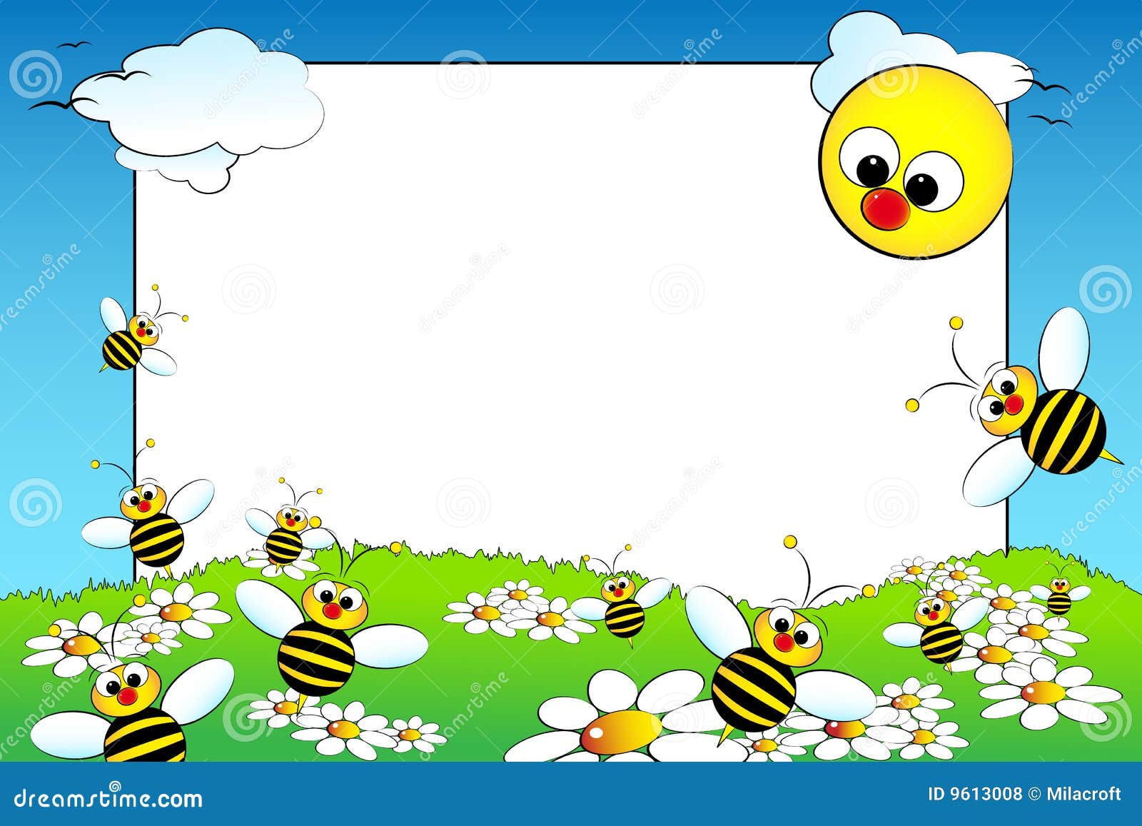 Kid Scrapbook with Blank Frame Message Stock Vector - Illustration of ...