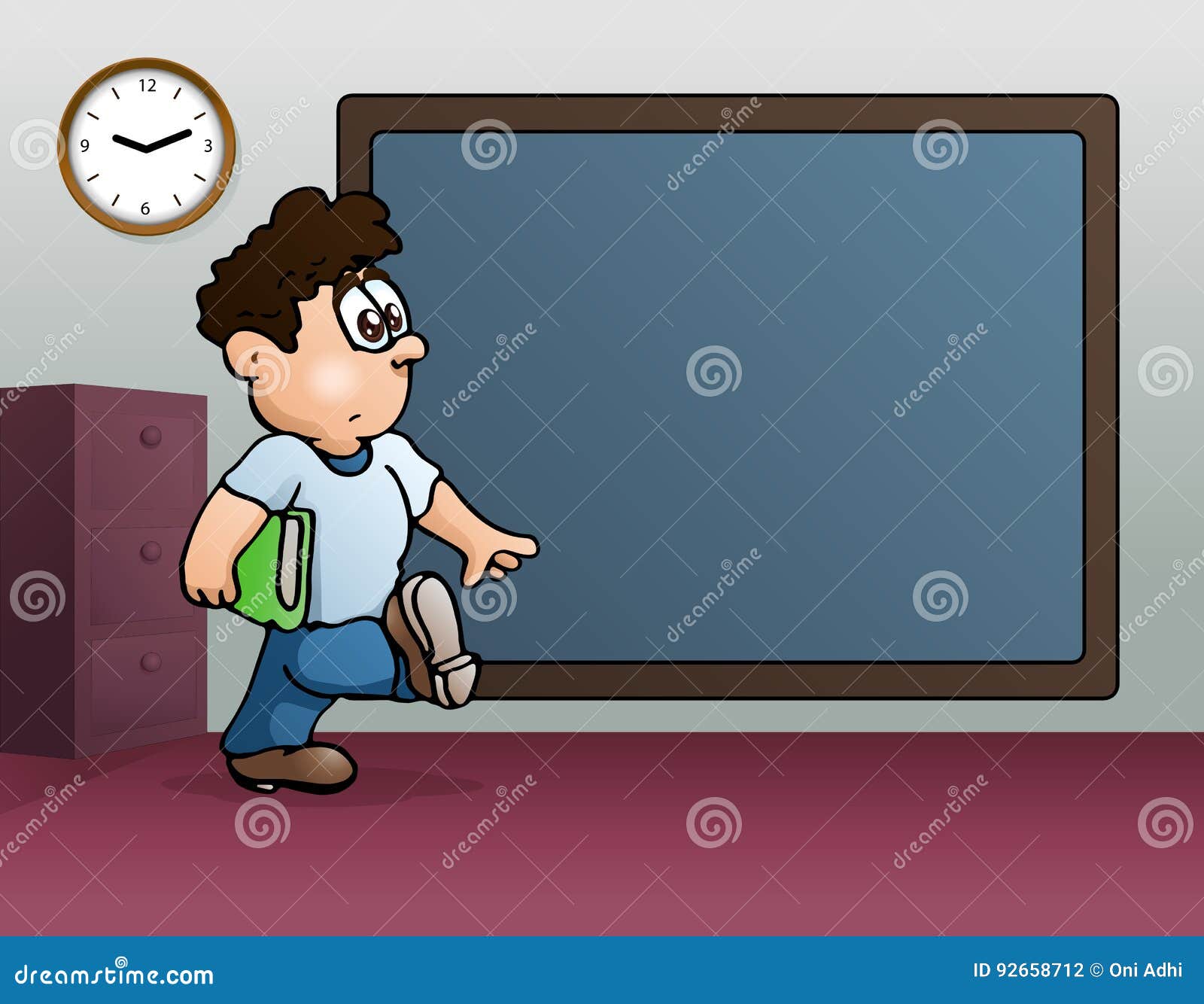 Kid see board stock illustration. Illustration of write - 92658712