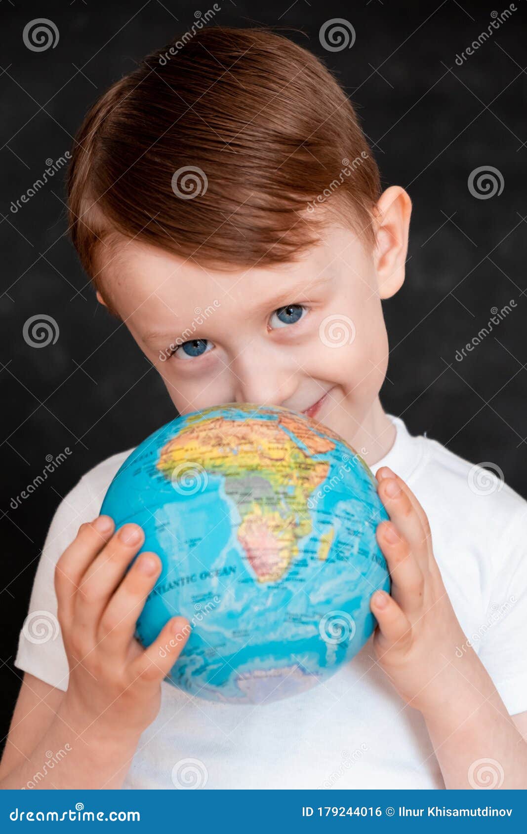 Kid in Self Isolation Looking at Globe Learning about Covid-19 ...