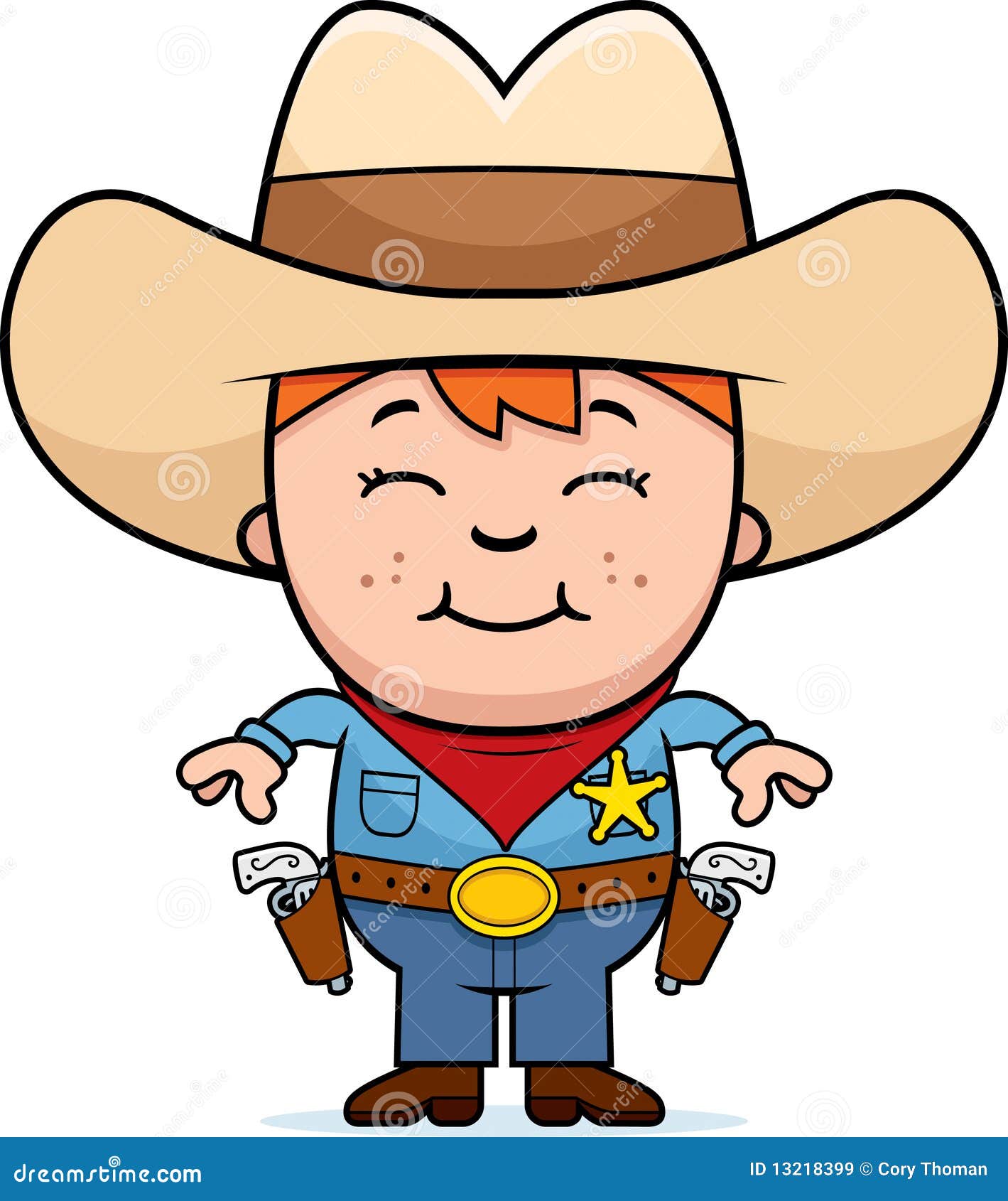 Kid Sheriff stock vector. Illustration of child, western - 13218399
