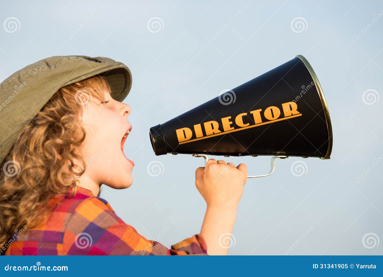 Kid Shouting through Megaphone Stock Image - Image of boss, news: 31341905