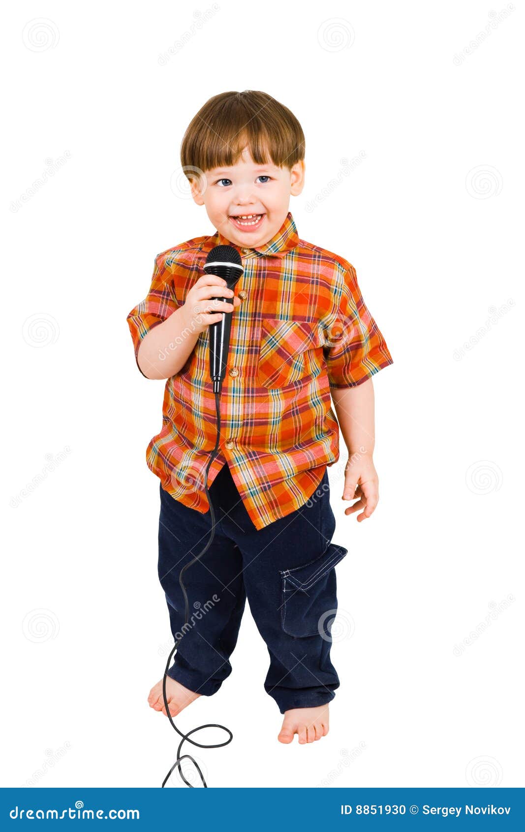 Kid singing stock photo. Image of playful, microphone - 8851930