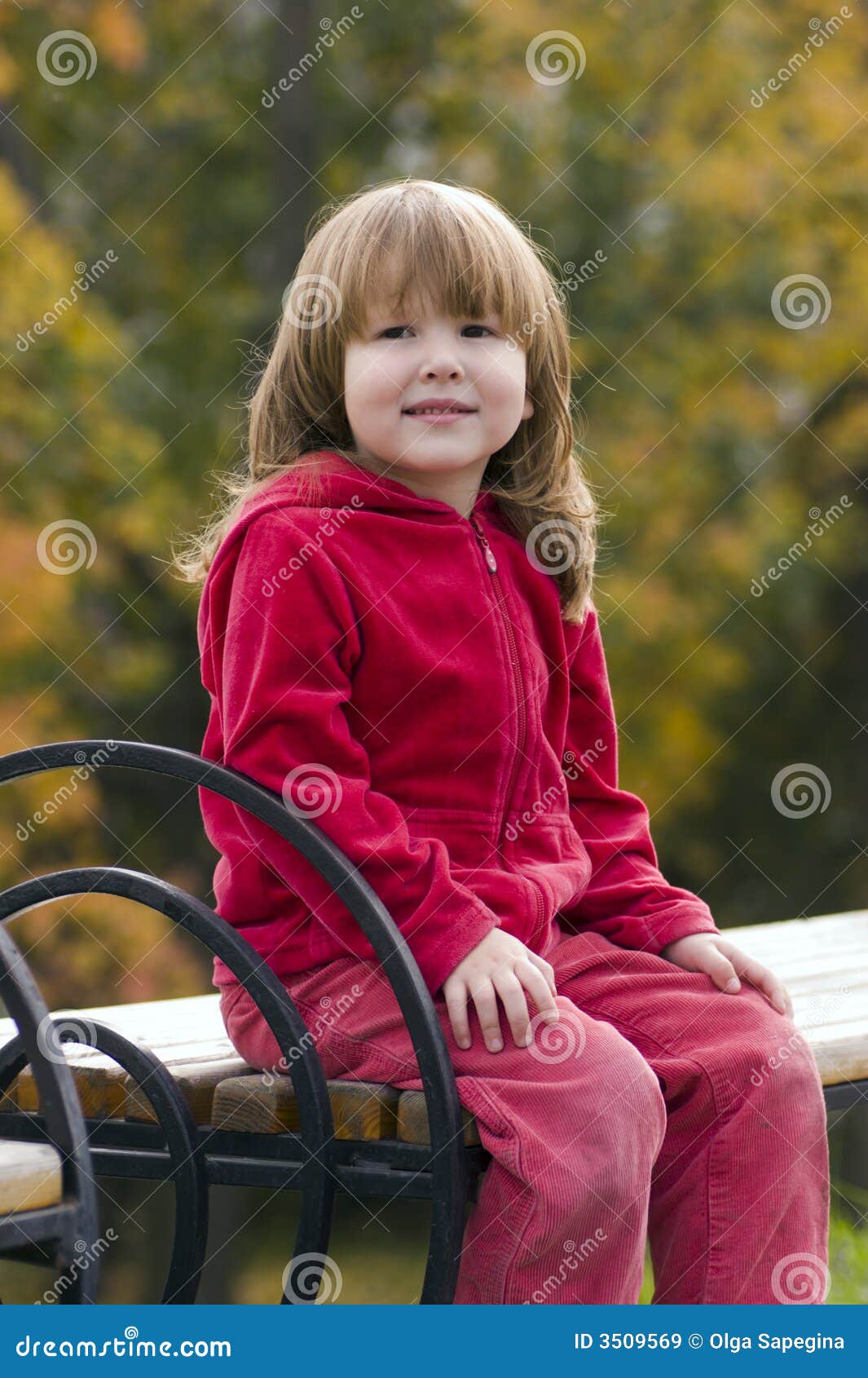 Kid Sitting Alone in the Park Stock Image - Image of park, family: 3509569