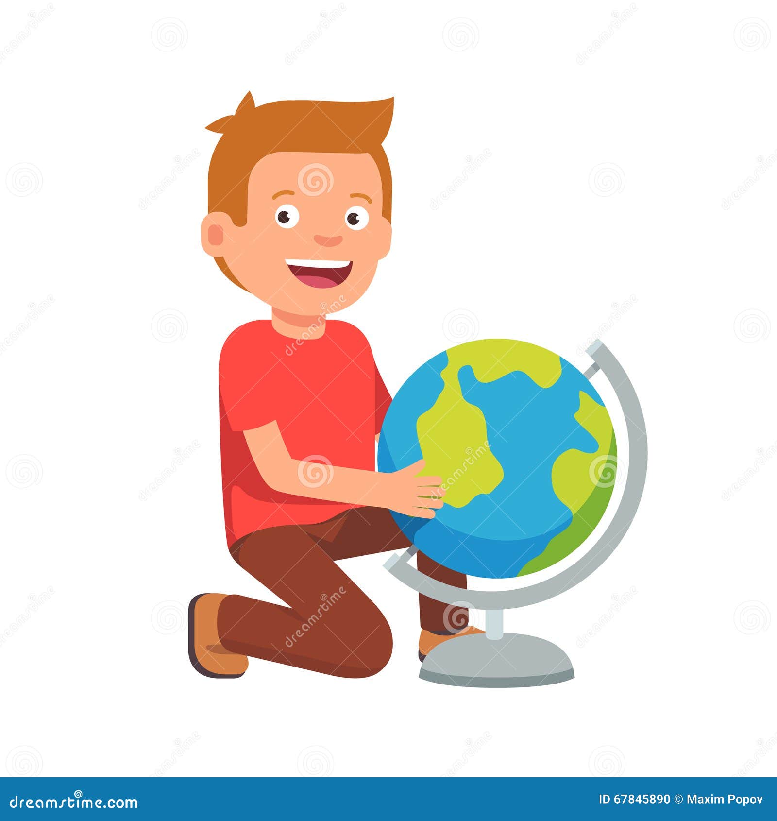Kid Sitting at Terrestrial Globe Stock Vector - Illustration of ... Kid Sitting at Terrestrial Globe Stock Vector - Illustration of ...