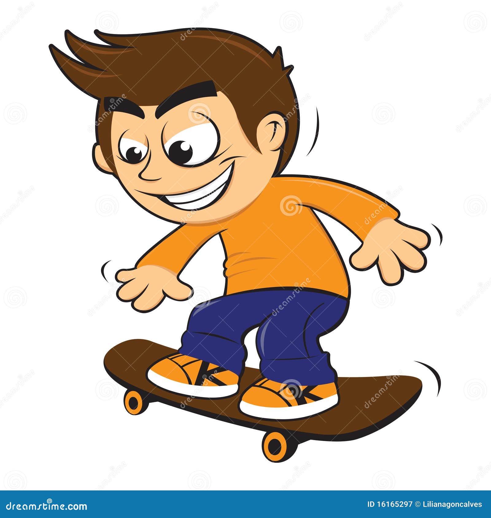 Kid on skateboard stock vector. Illustration of illustration - 16165297