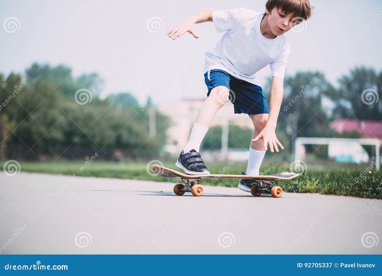 Kid skateboarder. stock image. Image of shoes, practice - 92705337