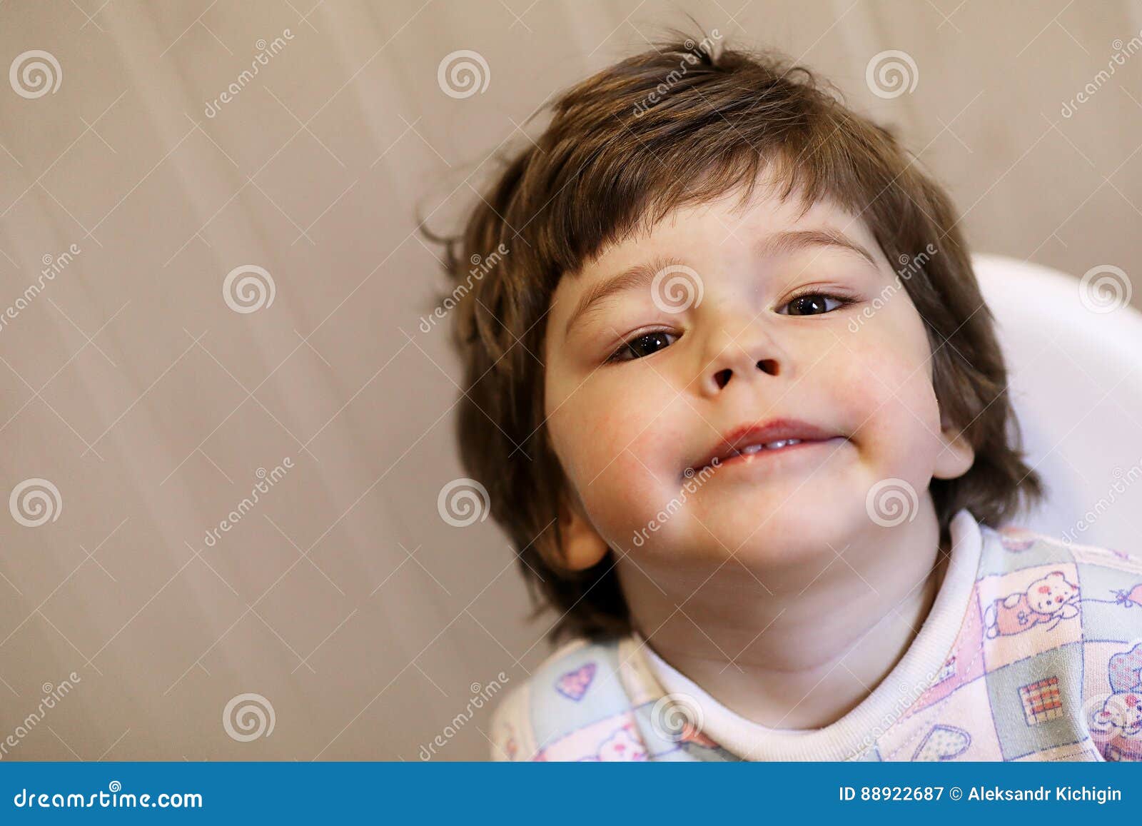Kid Smiling and Have Fun White Background Stock Image - Image of happy ...