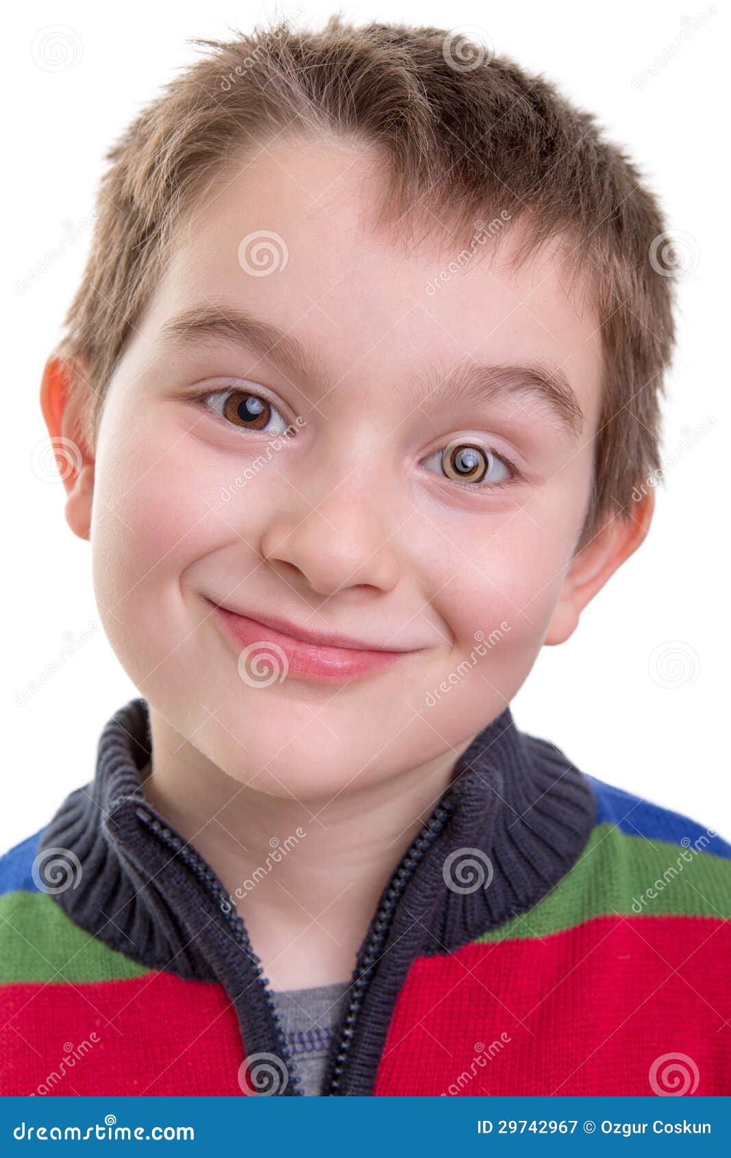 Smiling Mischievously Happy Stock Image - Image of head, happiness ...