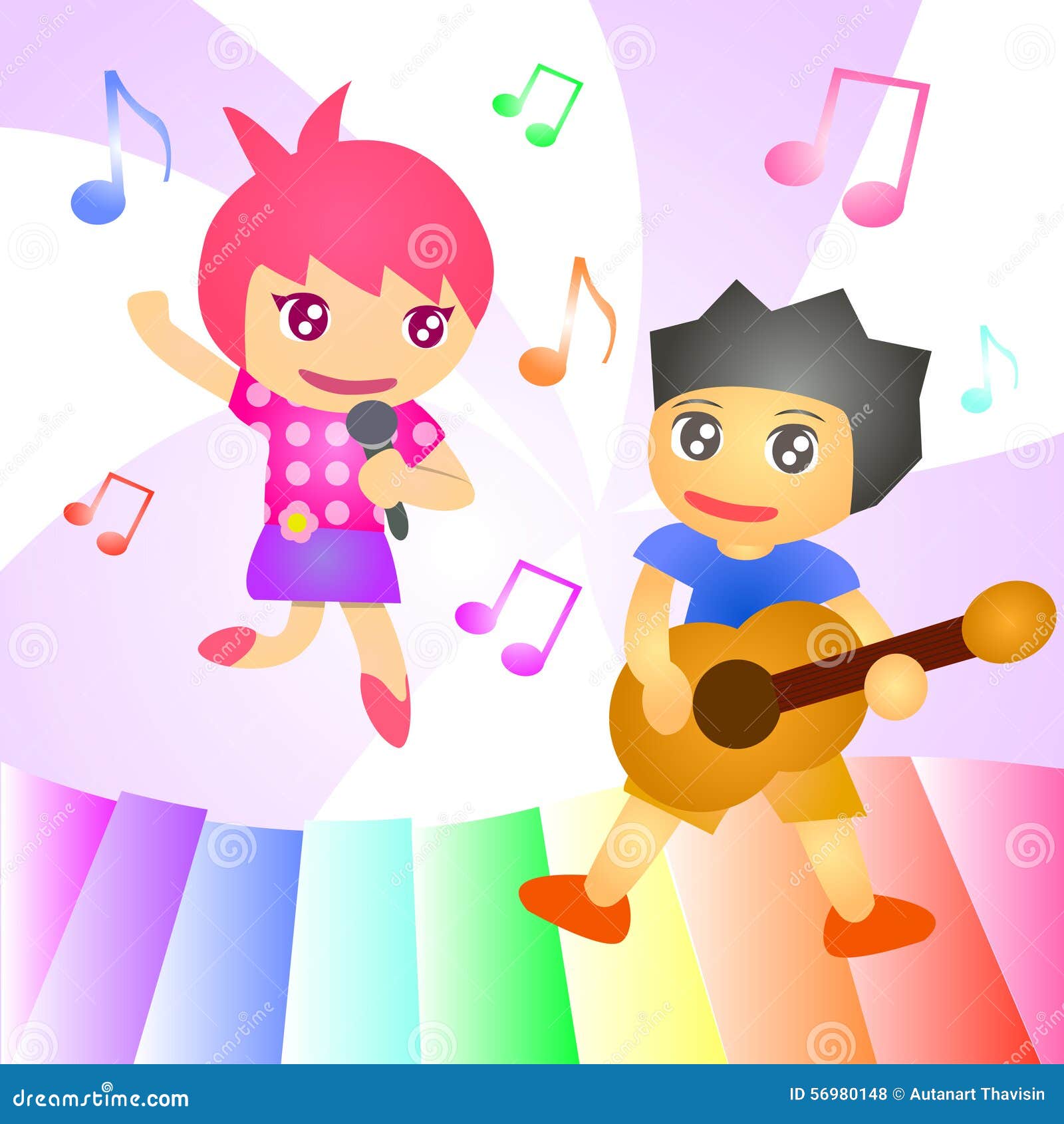 Kid Song Band Music Sing Guitar Stock Vector - Illustration of price ...
