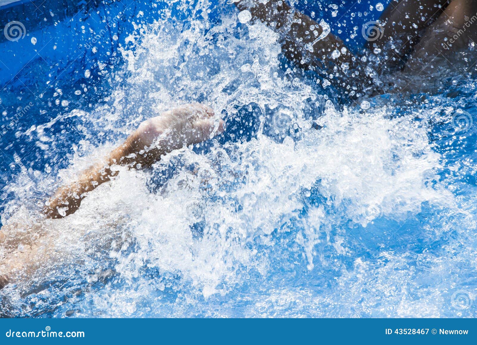 Kid splashing in the pool stock image. Image of happy - 43528467