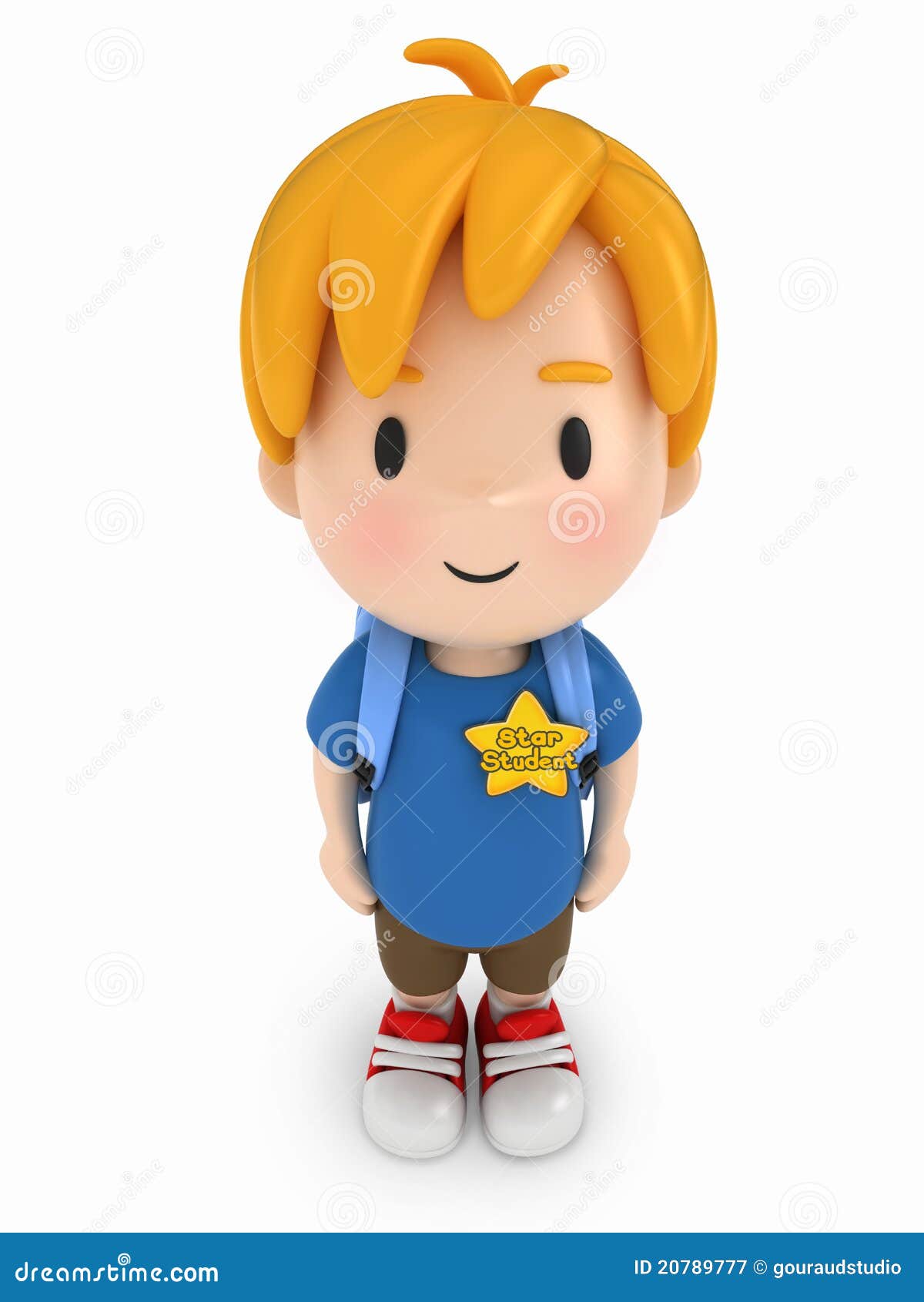 Kid with Star Student Award Stock Illustration - Illustration of happy ...